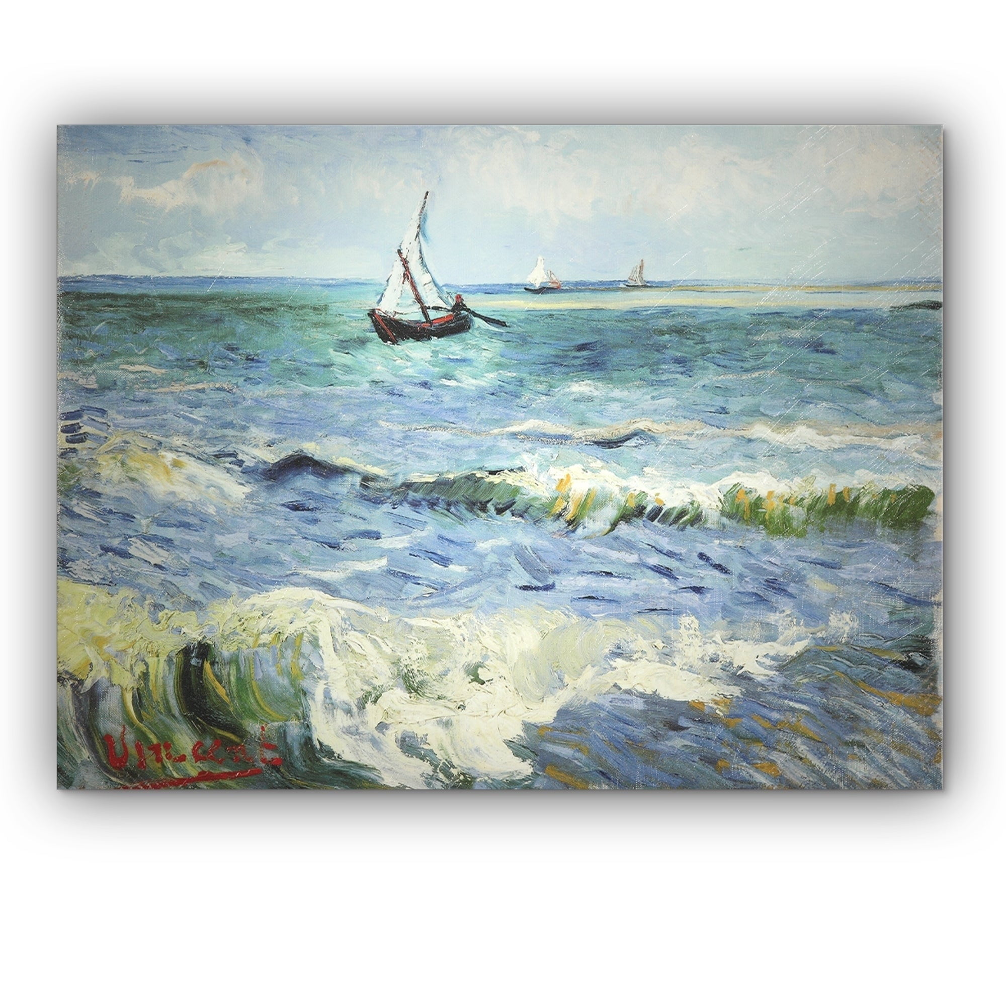 Van Gogh 'Seascape at Saintes' Canvas Art - Walmart.com