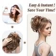 Messy Bun Hair Piece Wavy Curly Scrunchies Synthetic Chignon Ponytail ...