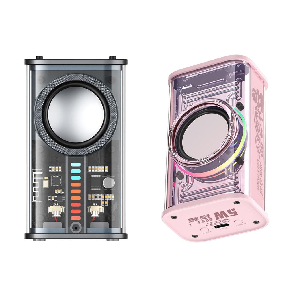 Transparente Mecha USB Inalámbrico TWS Altavoz Bluetooth-compatible 5.0 ...