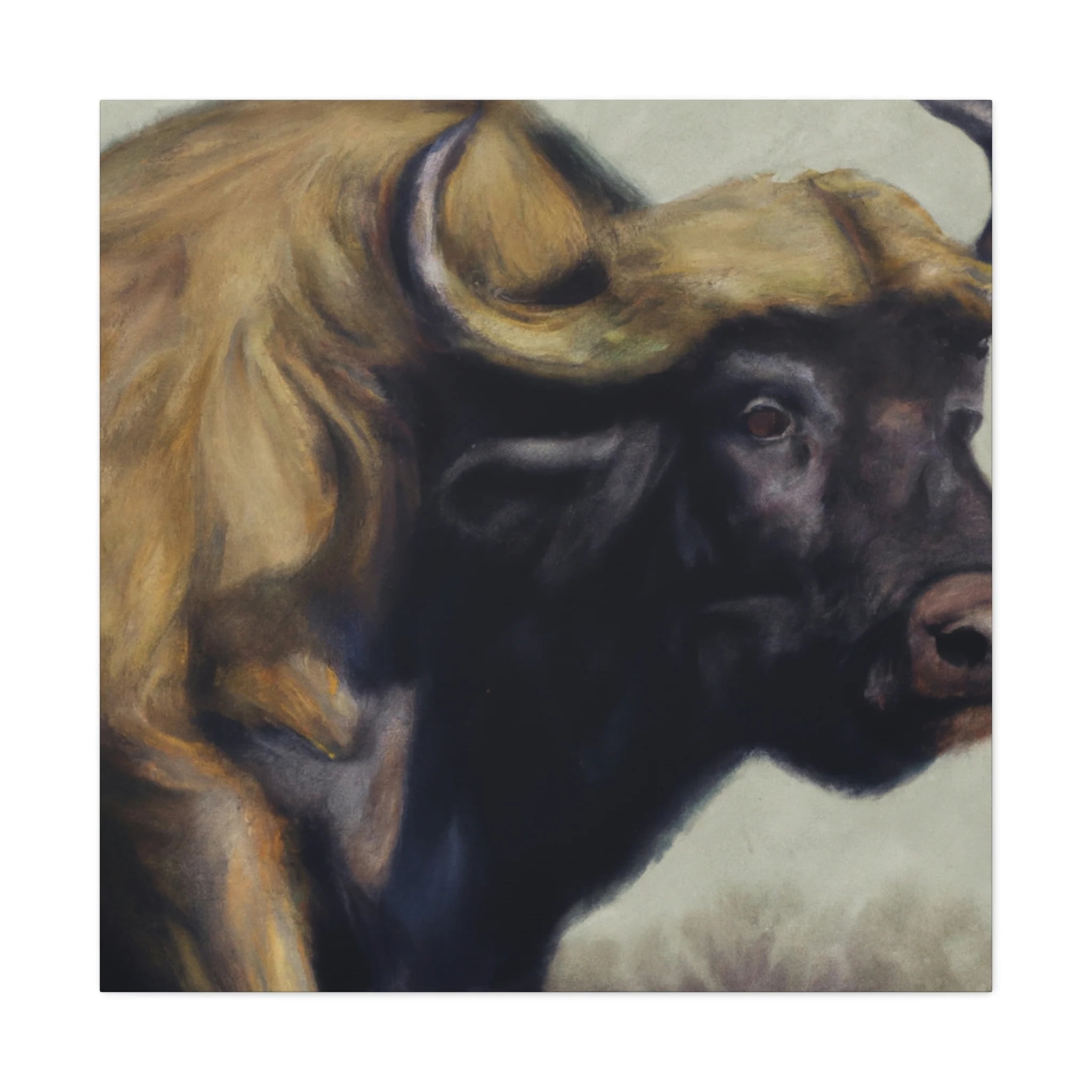 Buffalo in Realism - Canvas - Walmart.com