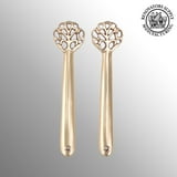 Floral Stair Carpet Runner Holder Clips Solid Cast Brass PVD Finish 5.5 ...