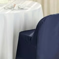 Efavormart 5PCS Navy Linen Polyester Folding Chair Cover Dinning Chair ...
