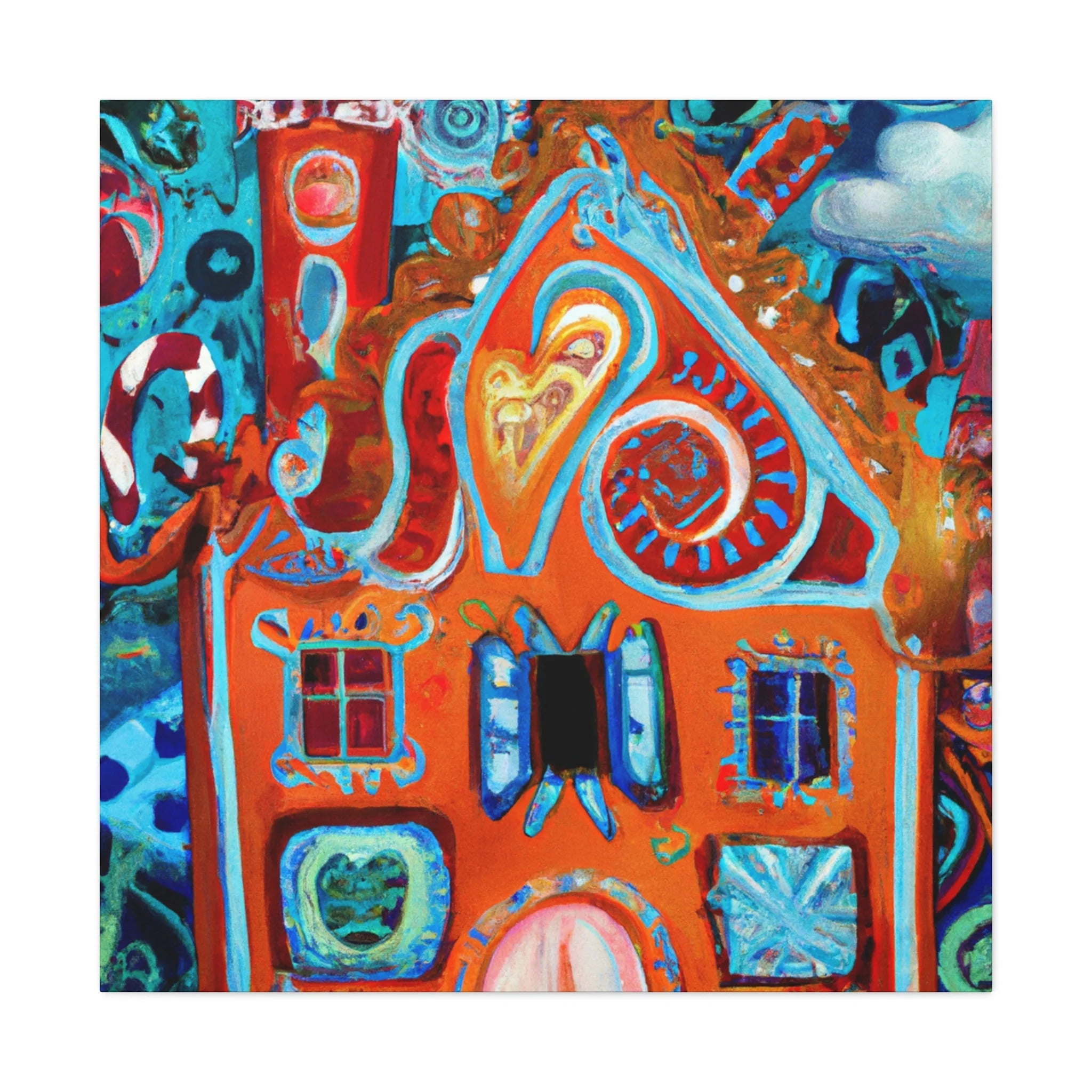 Gingerbread Wonderland Scene - Canvas - Walmart.com