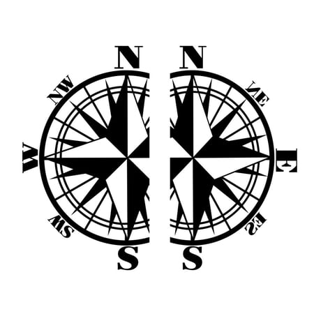 Universal Car Sticker Racing Car Body Side Roof Hood Decal Compass ...