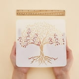 9pcs Life of Tree Stencils 7.9x7.9 inch Aspen Trees/Life Tree Stencils ...