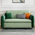 Comfor U Modern Velvet Multiple Side Pockets Sleeper Sofa with Pillows ...