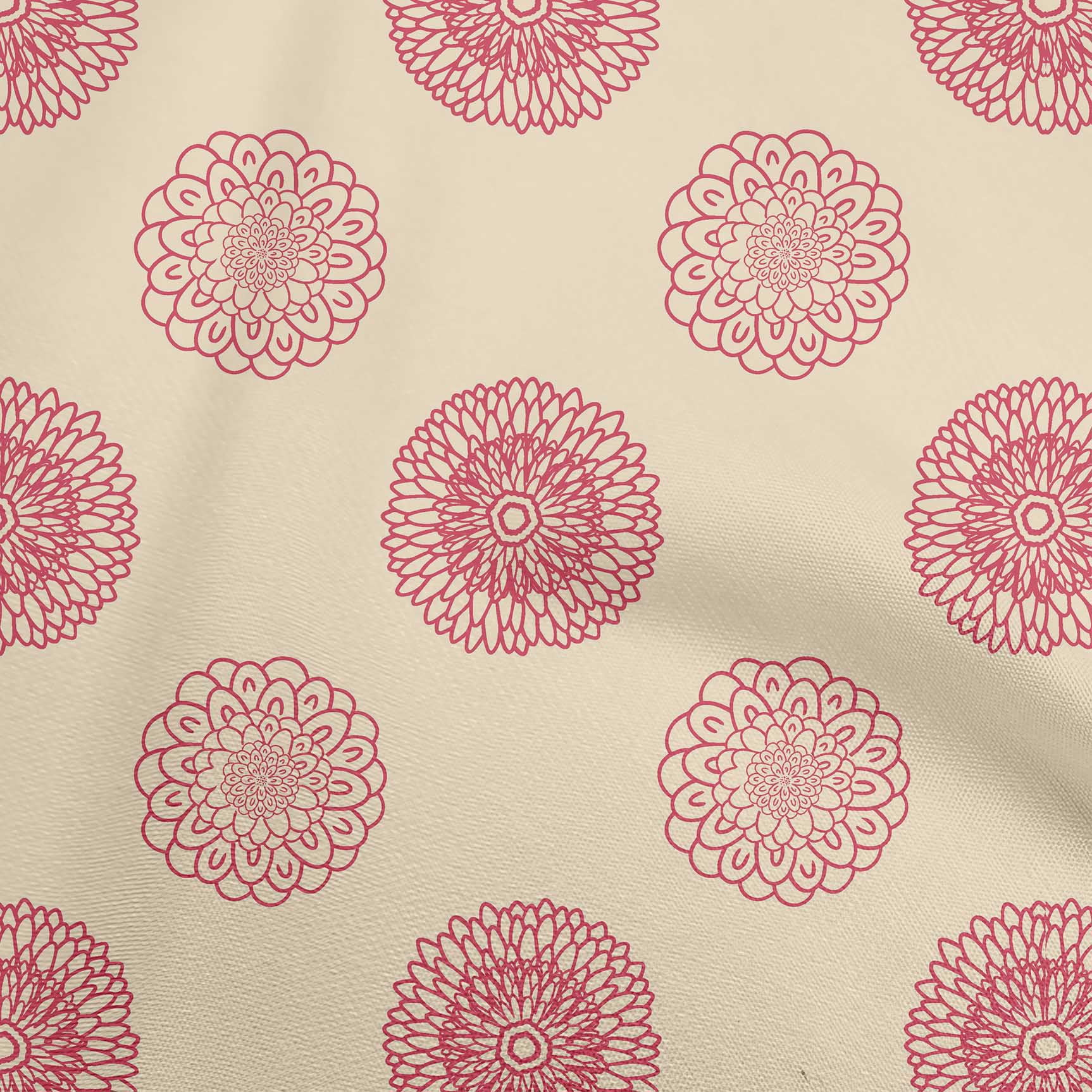 oneOone Silk Tabby Pink Salmon Fabric Florals Diy Clothing Quilting ...