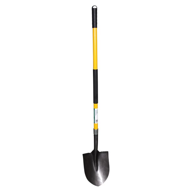Professional's Choice Round Point Shovel - Sturdy 54” Fiberglass Handle ...