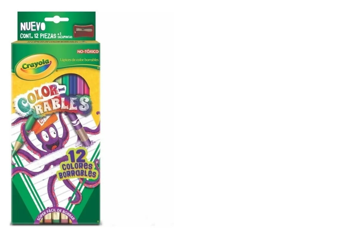 Lapices De Color Borrables Color - Rables 12 Piezas Crayones 5661651 ...