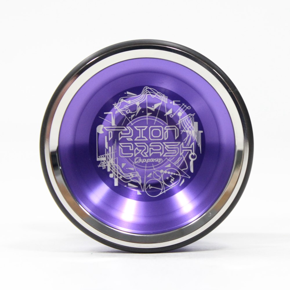 C3yoyodesign Trion Crash Yo-Yo - Tri-Material Yo-Yo (Purple/Silver Ring ...