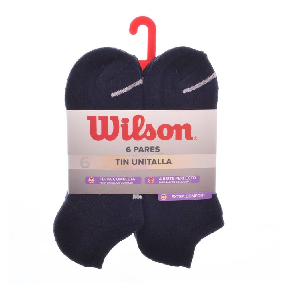 Tines Wilson para Mujer, Negro con Felpa 6 Pares Unitalla de 23 a 25 cm ...