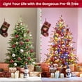 Yaheetech 4.5ft Pre-lit Artificial Christmas Tree with Multicolored LED ...