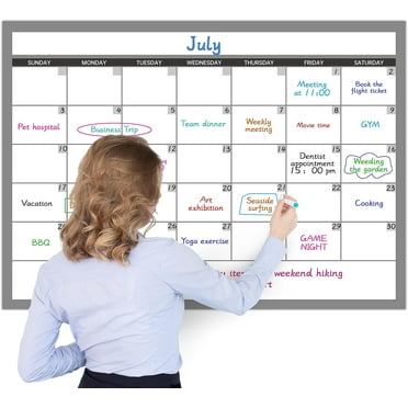 "WallDeca Large Monthly Dry Erase Whiteboard Calendar Planner: Big ...