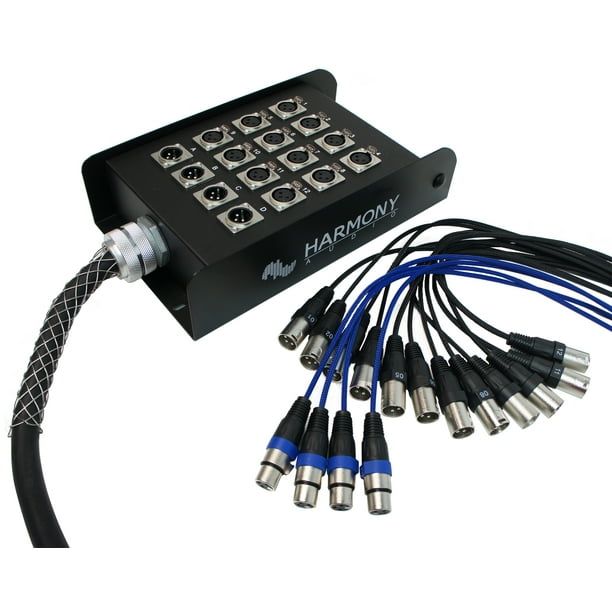 Harmony Audio HA-SB1625 XLR Snake Cable 16 Channel - 25 Feet (12 Send 4 ...