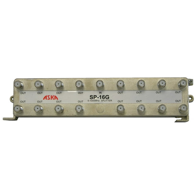 Aska SP-16G 16 Way Coax Splitter for TV Antenna MATV 5-1000MHz 1GHz 1 In, 16 Out - Walmart.com