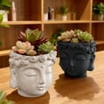 Agiufgs Buddha Head Planter Pot Vinyl, Compact Size for Small Plants ...
