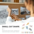 Leifggao 60pcs Cat Push Pin Animal Push Pins Decorative Thumb Tacks for ...