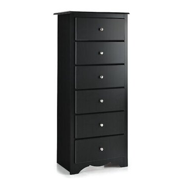 Free Shipping! Gymax 6 Drawer Chest Dresser Clothes Storage Bedroom Tall Furniture Cabinet White ...