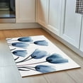 Blue Tulip Door Mat Minimalist Modern Flower Plant Art Non Slip ...
