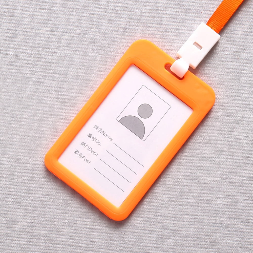 Portable Colorful Employee Plastic ID Card Holder Name Tag Lanyard Neck Portable Colorful Employee Plastic ID Card Holder Name Tag Lanyard Neck