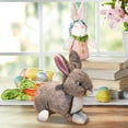 feimajia 20CM Soft Fabric Easter Stuffed Rabbits Doll Easter Bunny Stuffed Animal Festive ...