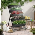 VIBESPARK 4Ft Raised Garden Bed, 5 Tier Vertical Planters, 26in x 22 ...
