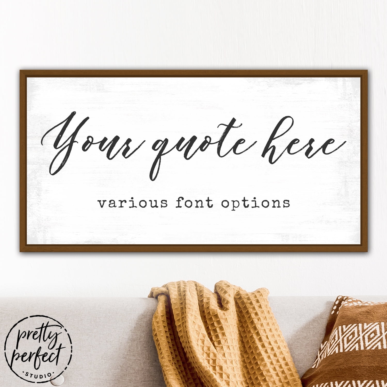 Pretty Perfect Studio Create Your Own Custom Canvas Quote Sign on Wall ...