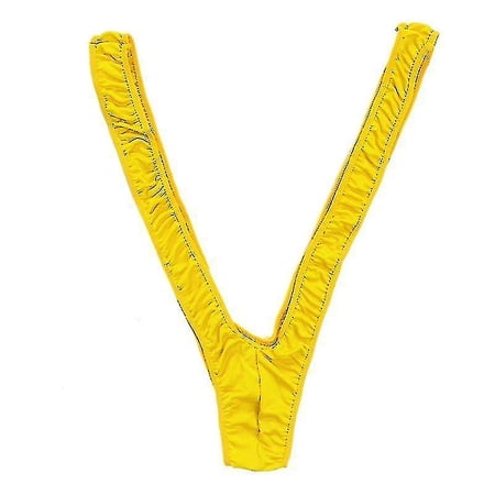Mens Lingerie Shoulder Straps Mankini One-piece V Sling Stretch Singlet ...