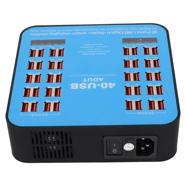 Cargador multipuerto USB, estación de carga USB multipuerto, concentrador de carga USB, estación ...