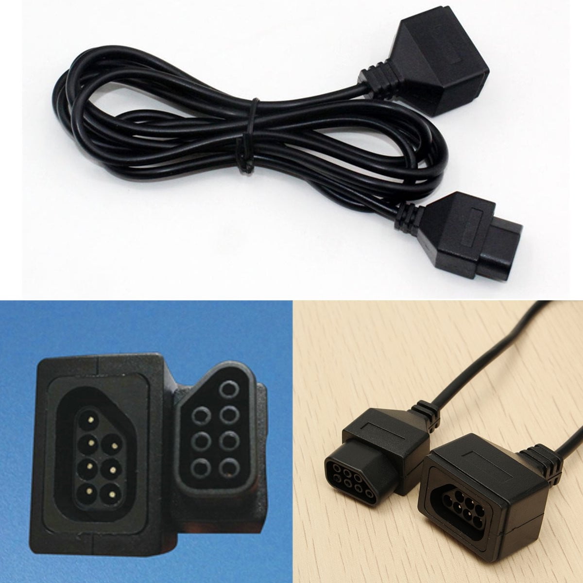 6FT Extension Cable Cord For Controller Gamepad Joystick Retro Bit ...