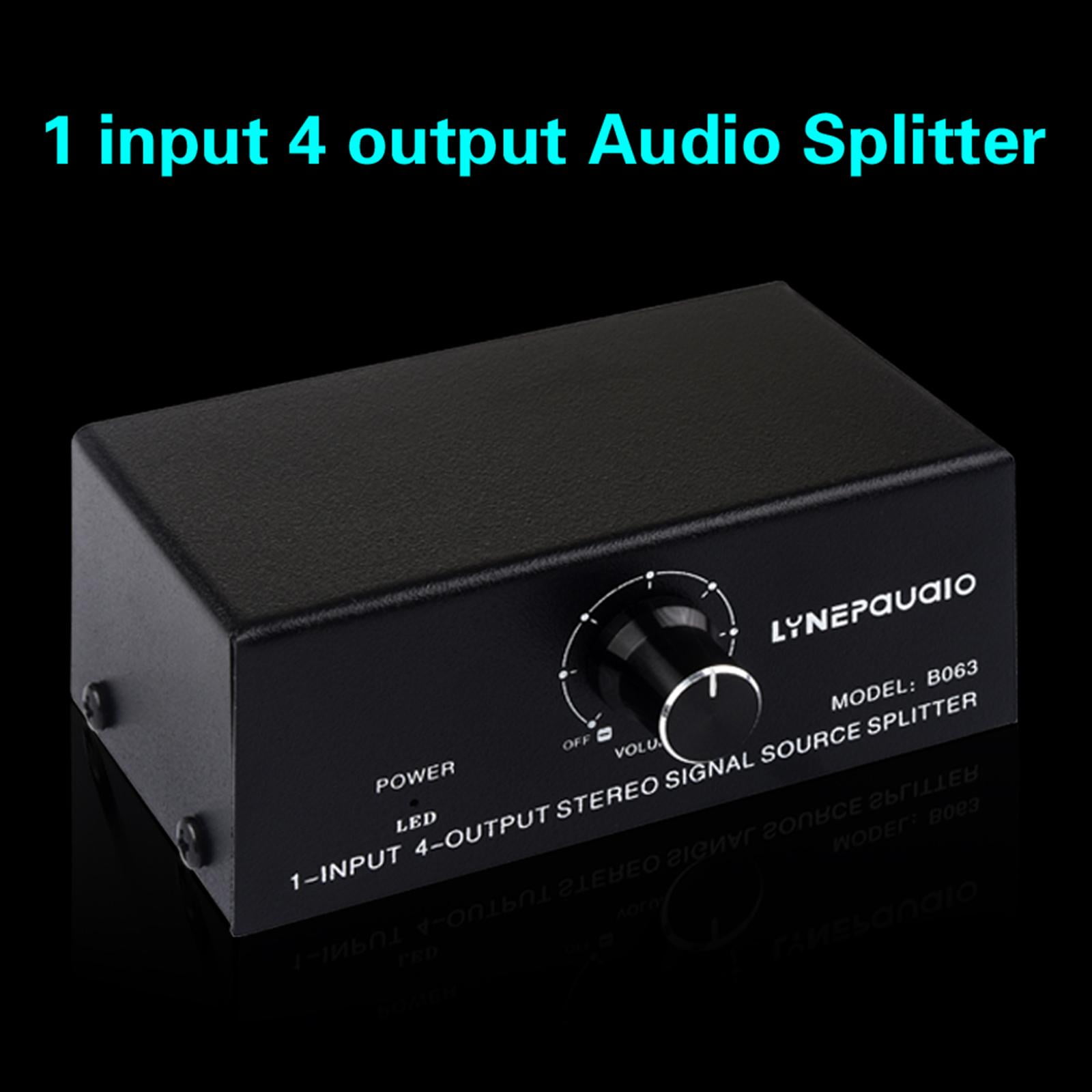 Buy out Stereo Audio Switch, with Volume Controller Composite 4-Way ...