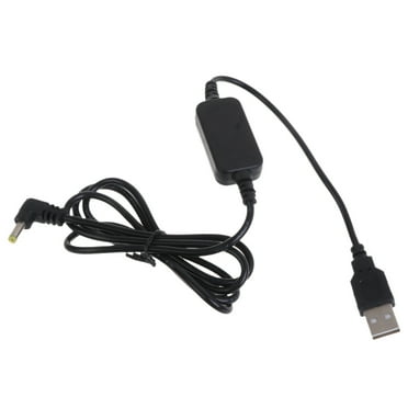 USB to DC Power Cable 0.5 M USB to DC 5.5mm x 2.1mm 5v Power Cord Black ...