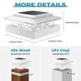 4x4 Solar Post Cap Lights Outdoor 3Color Temperatures&2 Level ...