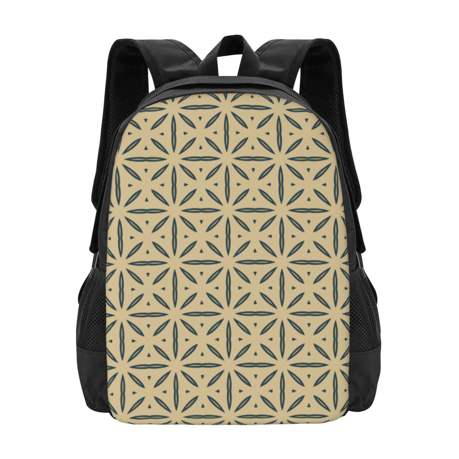 Lightweight Backpack, Earth Tones Star Texture Pattern Casual Backpack ...