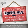 CounterArt "Control Freak" Humorous Hanging Wood Wall Sign 9.5” by 5.75 ...