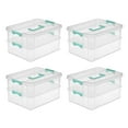 Sterilite Convenient Home 2-Tier Layer Stack Carry Storage Box, Clear ...