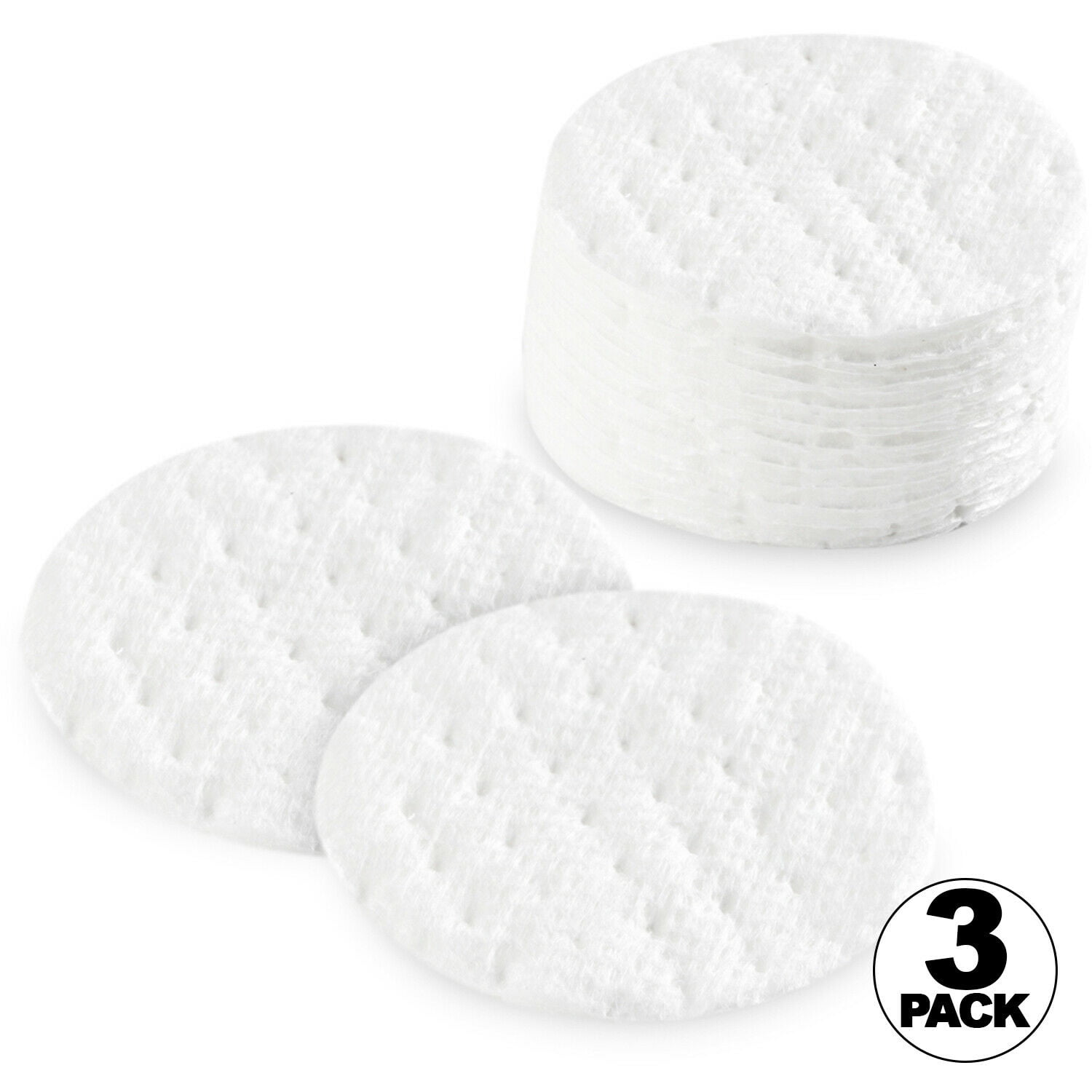 3 PACK 100% Premium Pure Combed Facial Cleansing Cotton Pads Rounds ...
