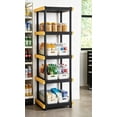 5-Tier Heavy Duty Plastic Storage Shelving Unit, 5 Shelves Support up ...