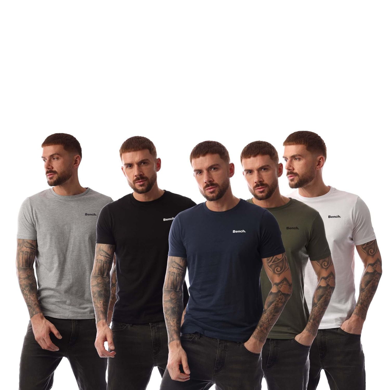 Click here for Bench Mens Oliver T-Shirt (Pack Of 5) L prices
