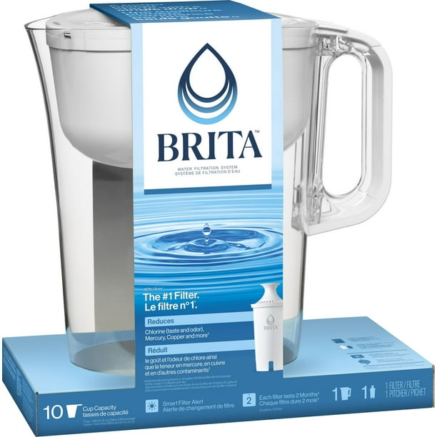 Brita 10 Cup Filter Pitcher with Smart Light Indicator, Reduces ...