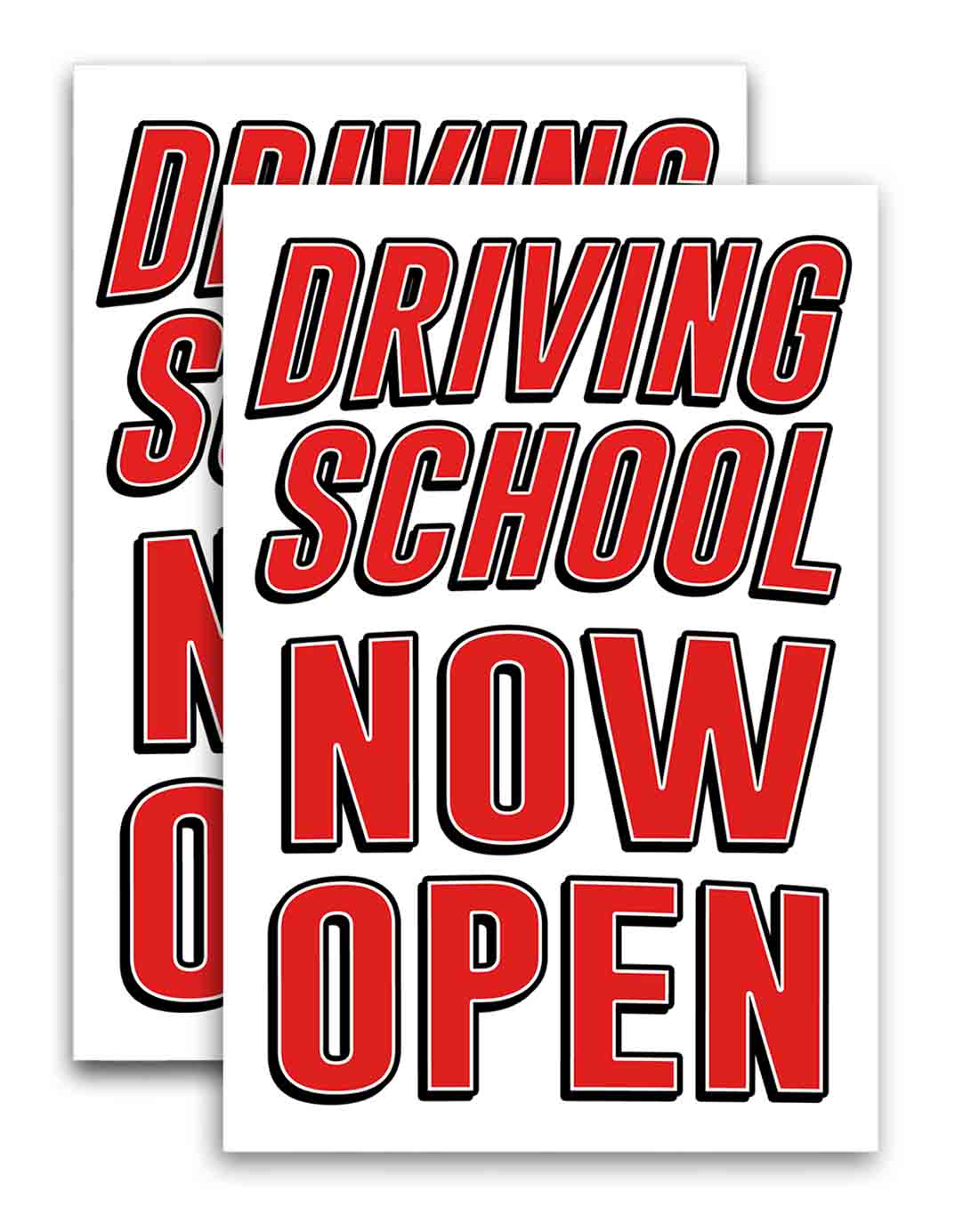 Driving School Now Open (24" X 36") Vinyl Decal Only (Pack of 2) |Sign ...