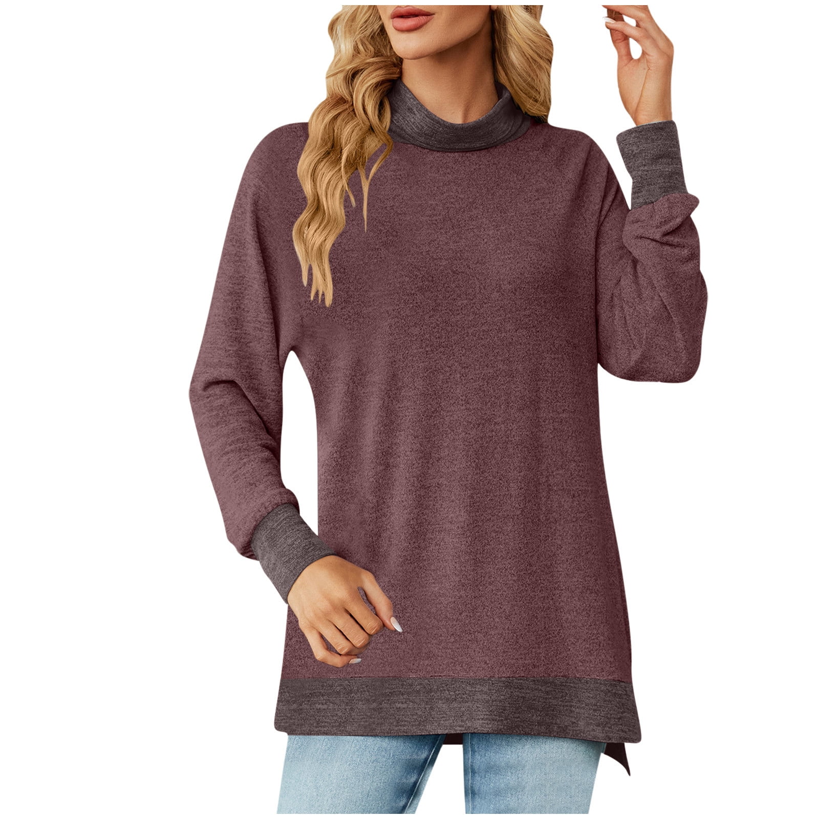 Click here for Amzcrzy Womens Turtleneck Long Sleeve Tops Casual... prices