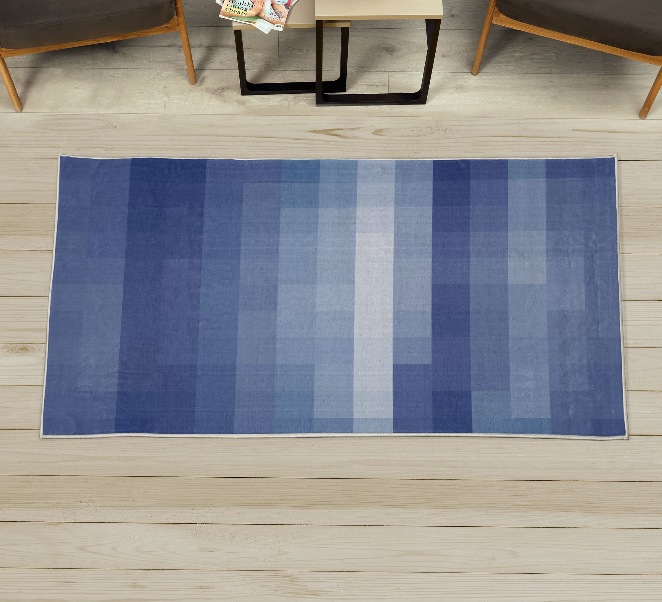 Palette Decorative Rug, Abstract Vortex Swirls and Shapes Pattern ...