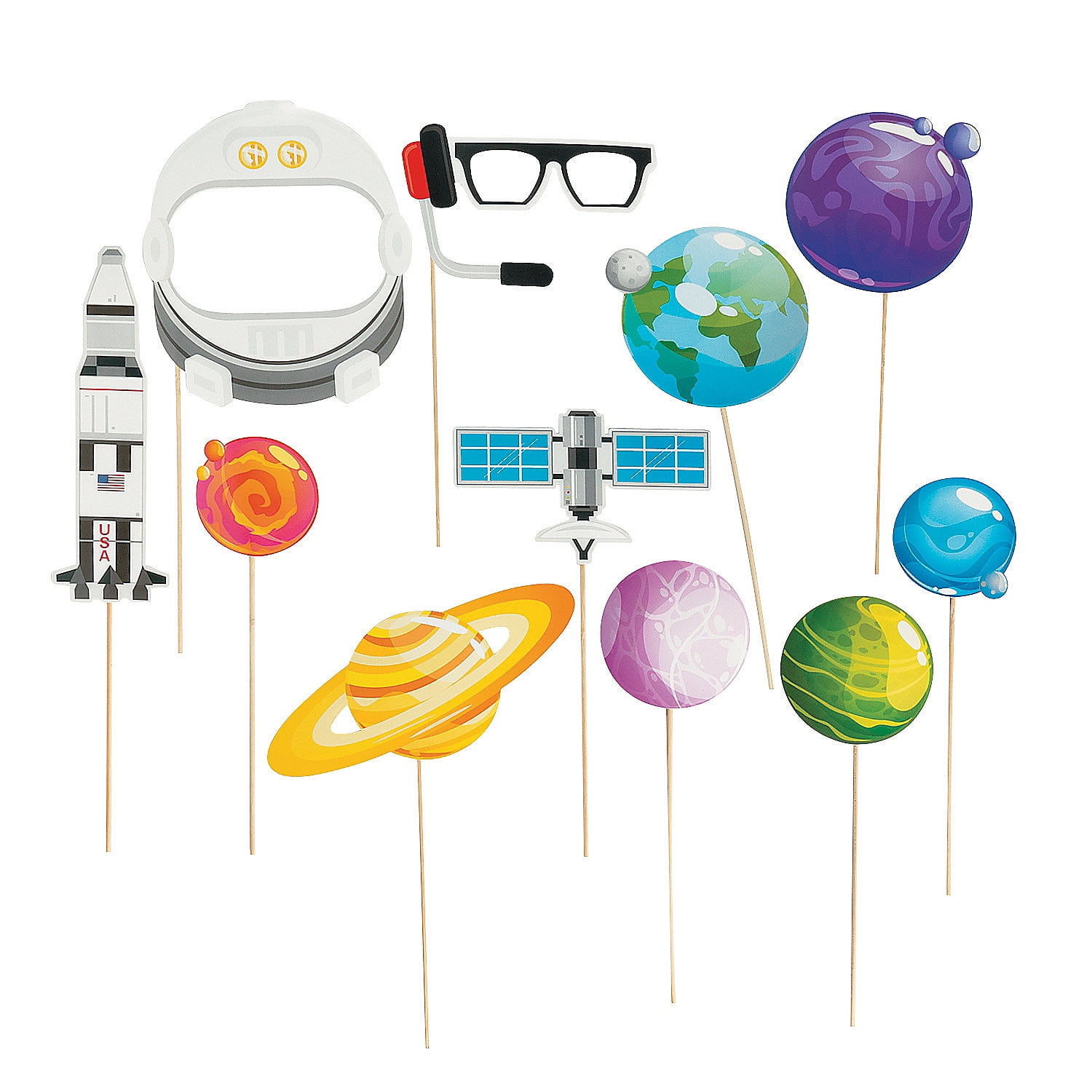 God'S Galaxy Vbs Planet Photo Props - Party Favors - 12 Pieces ...