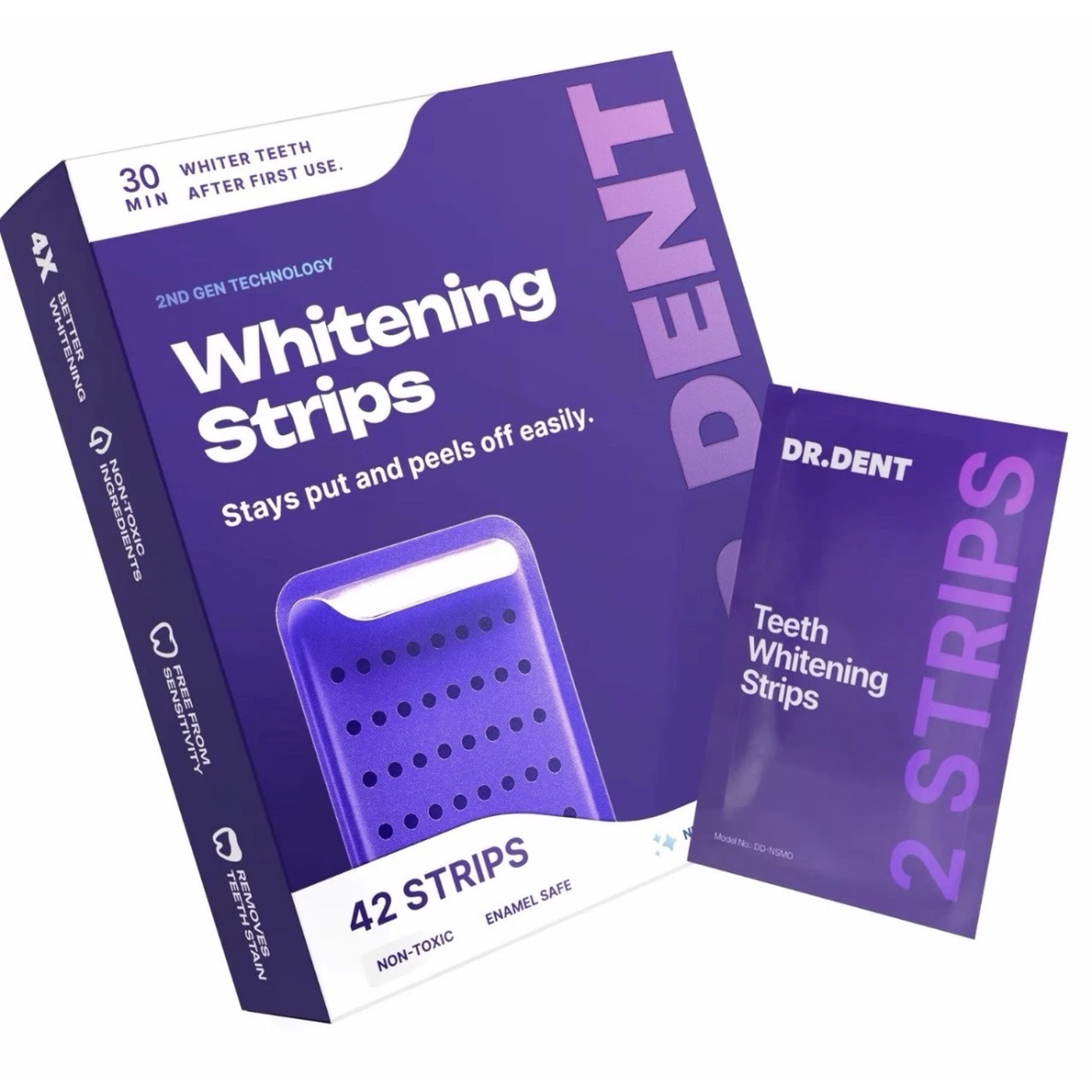 Click here for Dr. Dent Purple Teeth Whitening 42 Strips - Fast R... prices