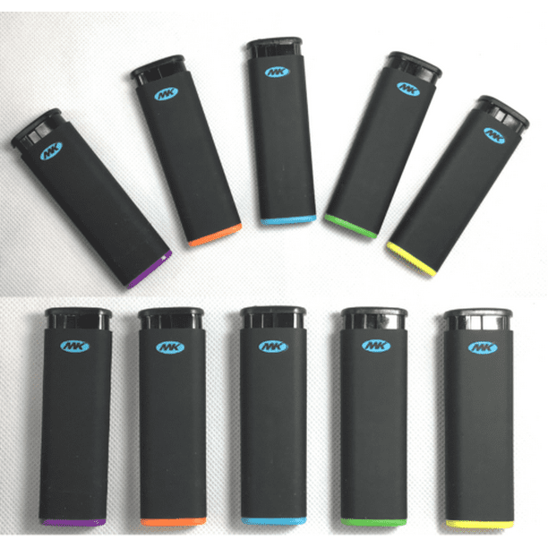 MK JET BLACK TORCH 10 Ct Big Full Size Lighters Refillable Windproof ...
