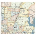Dallas - Fort Worth TX ZIP Code Laminated Map (' x 36') - Walmart.com
