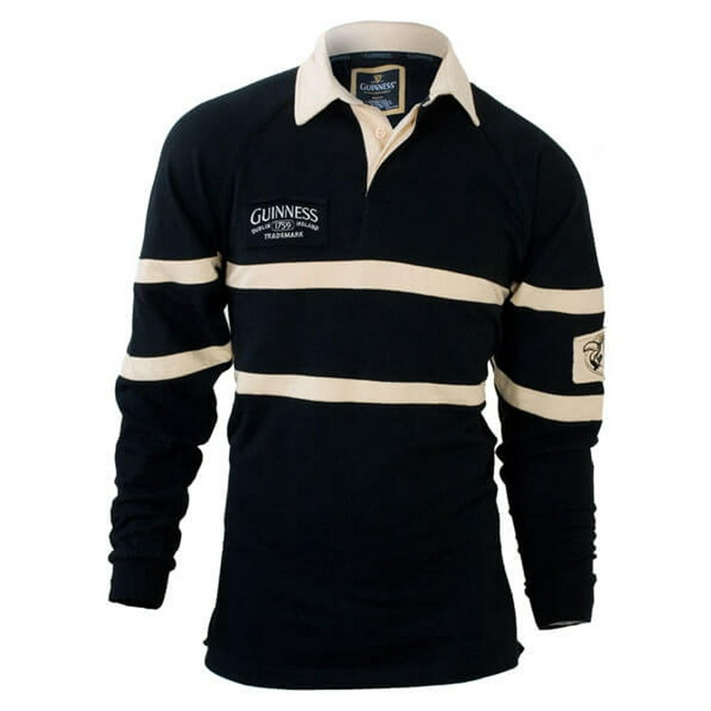 Guinness - Rugby Shirt - Black Tan, Large - Walmart.com - Walmart.com