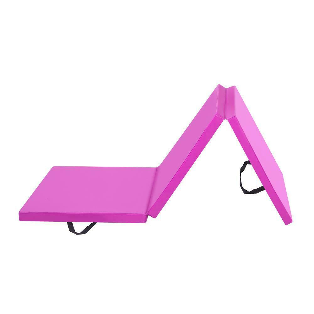Folding Gymnastics Tumbling Mat, Extra Thick Mat with Carry Handles ...