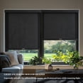 Black 35"W x 72"H Light Filtering Cordless Roller Window Shades ...